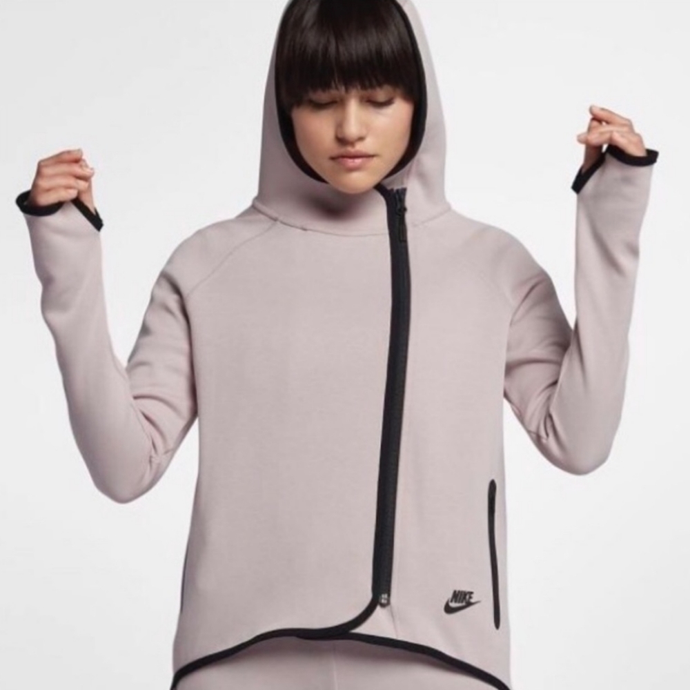 Nike Tech Fleece Cape Hooded Jacket Rose Pink Xl - Gem